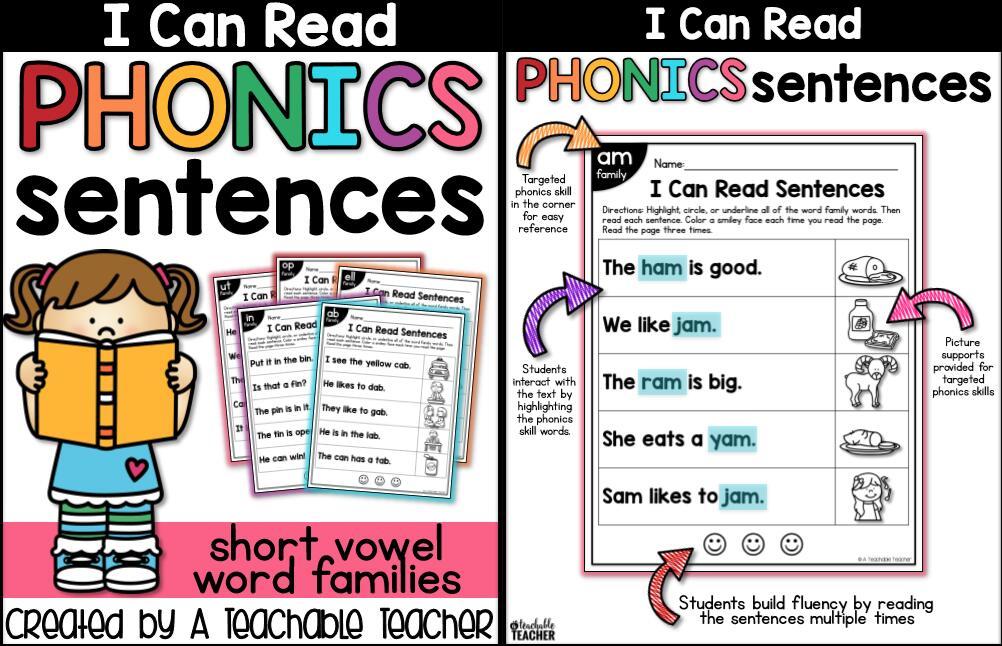 I can read Phonics Sentences BUNDLE自然拼读句子练习高清pdf 百度云网盘下载 | 咿呀启蒙 ...
