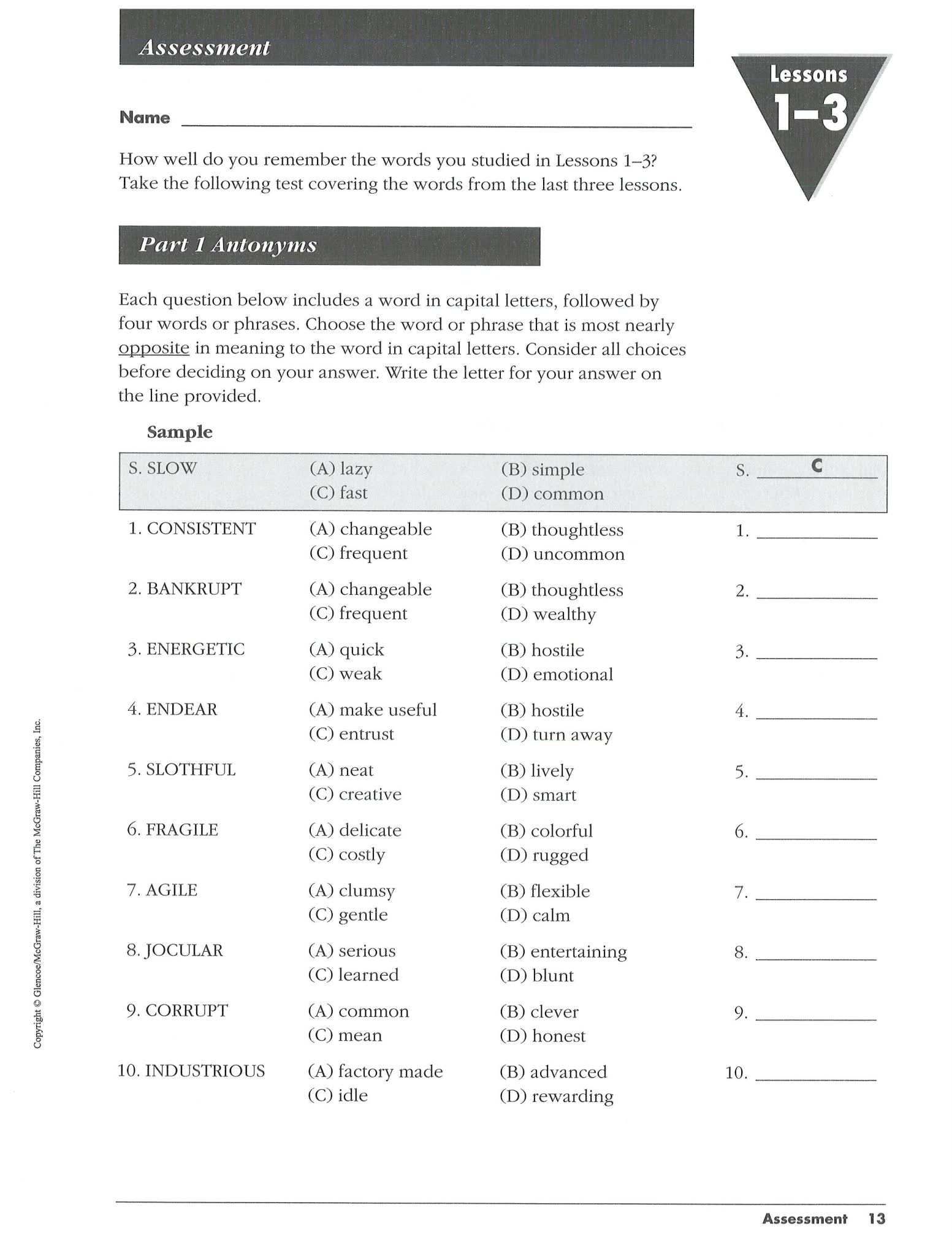 Glencoe Vocabulary Builder Course1-7学生词汇教材电子版PDF 百度云网盘下载 | 咿呀启蒙 ...