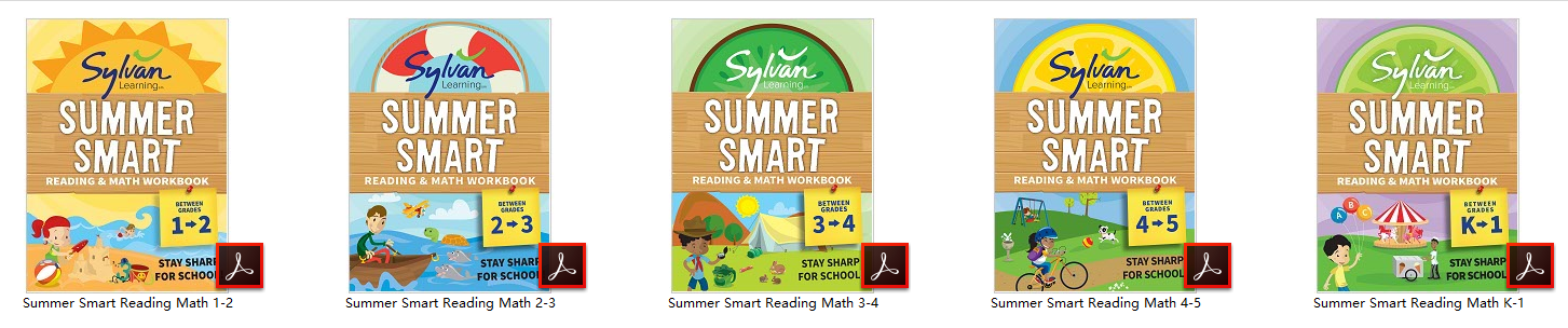 Sylvan Summer Smart Reading and Math Workbook 阅读数学技巧英文原版练习册 电子版PDF 百度云网盘下载 | 咿呀启蒙yiyaqimeng.com