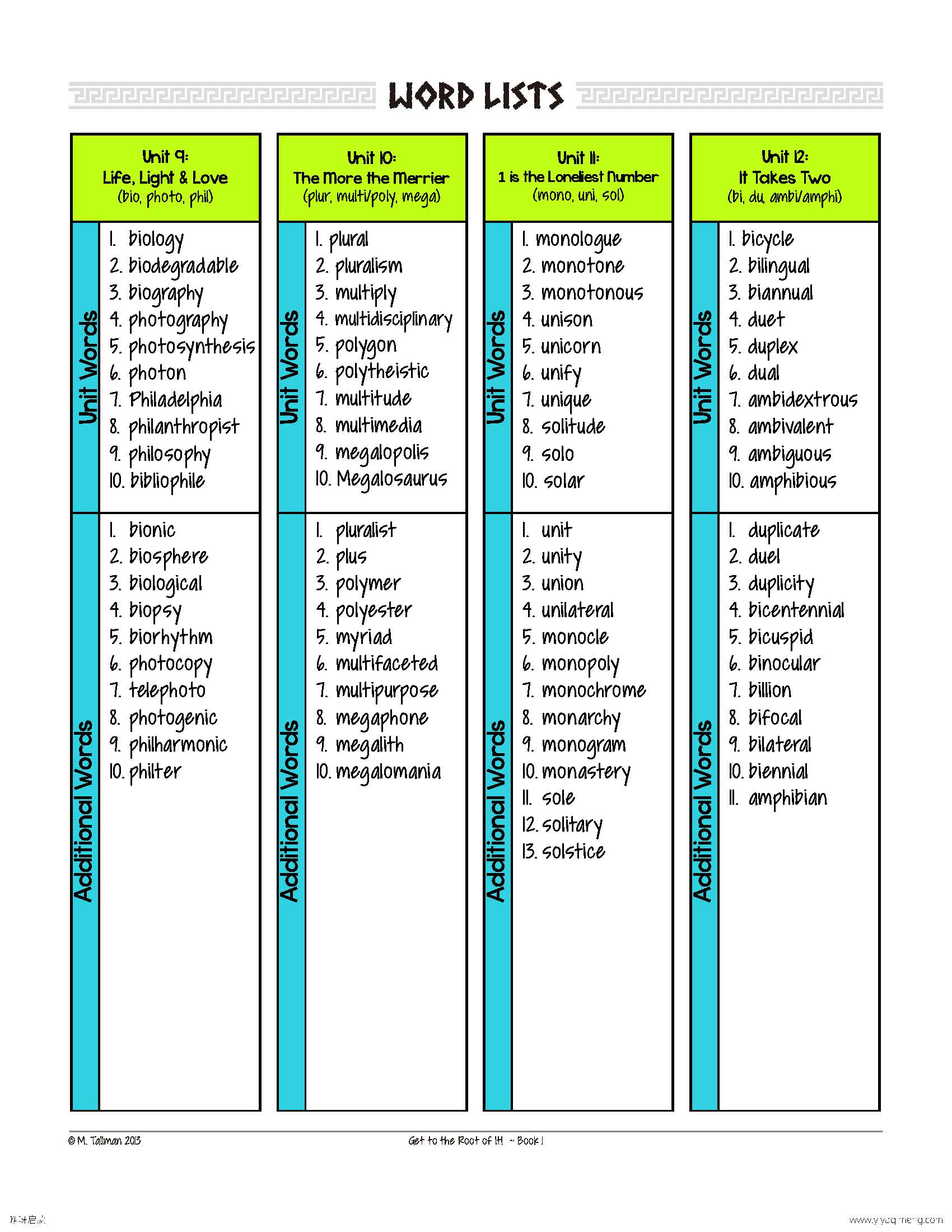 Word Roots 英文词根教材 电子版PDF 带练习册 百度云网盘下载 | 咿呀启蒙yiyaqimeng.com