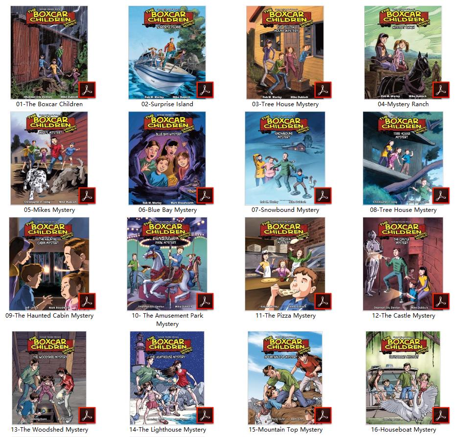 《The Boxcar Children Graphic Novels》1-18册全彩漫画棚车少年英文绘本电子版PDF 百度云网盘下载 ...