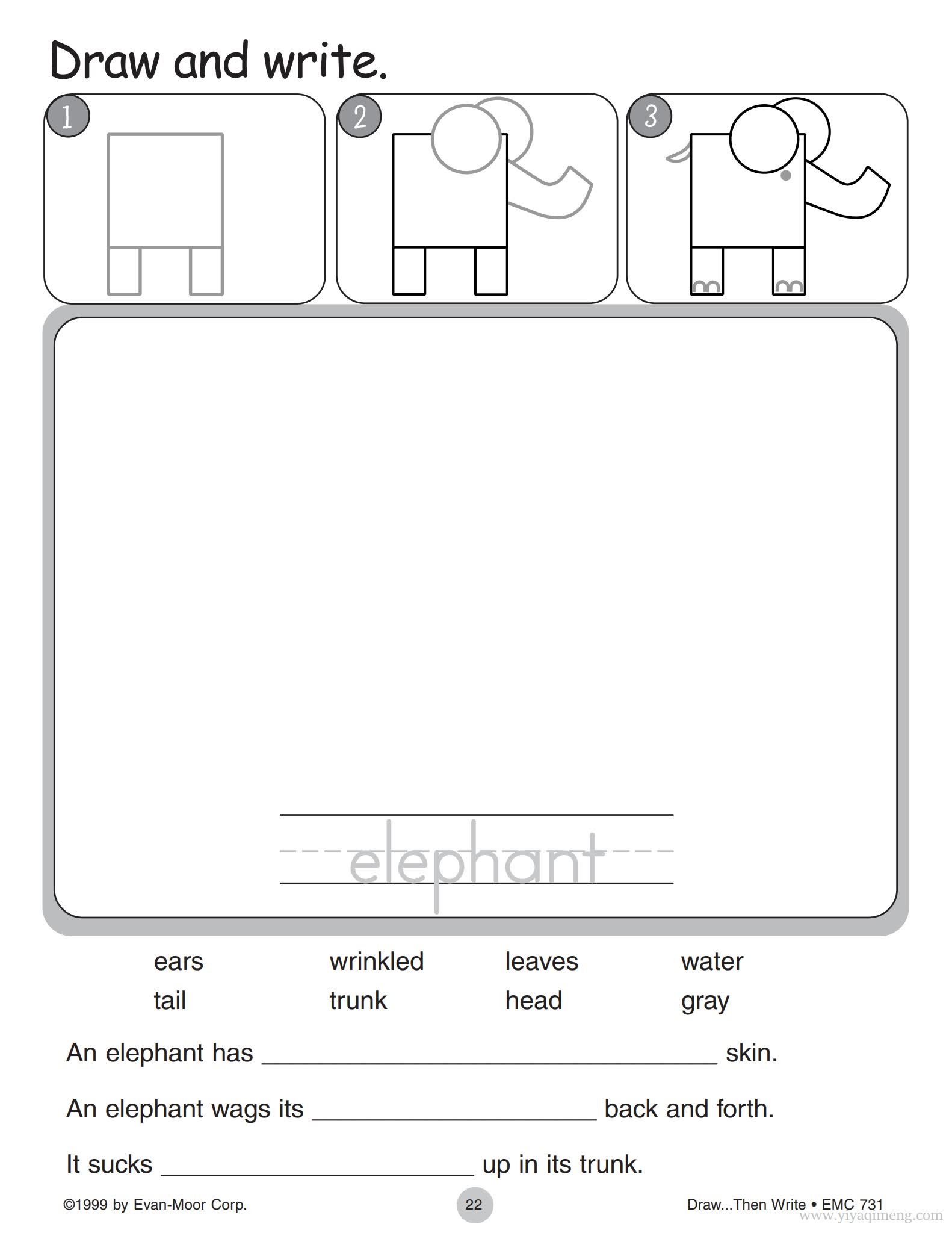 低龄宝宝写作启蒙练习册Draw then Write 电子版PDF 百度云网盘下载 | 咿呀启蒙yiyaqimeng.com