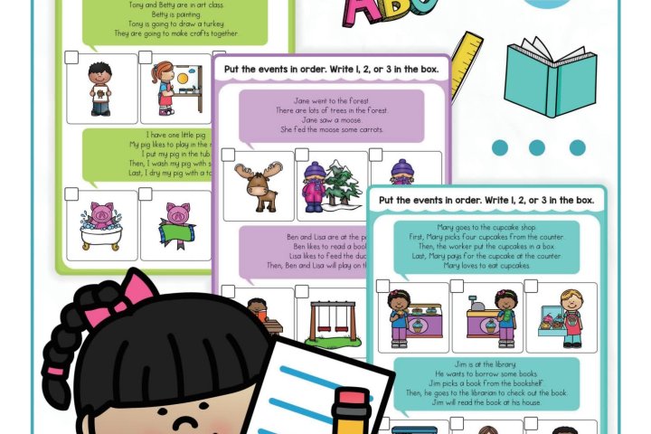 Sequencing Activities the Bundle幼儿趣味英语阅读理解排序练习册 电子版PDF 百度云网盘下载 | 咿呀启蒙 ...